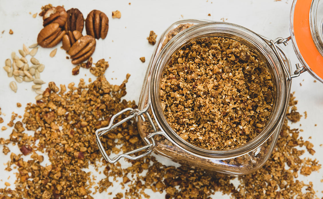 Kevin Johnson's Savory Pecan Granola - Schermer Pecans